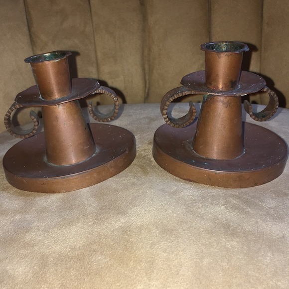 Accents | 2 Rustic Farm Copper Candlesticks | Poshmark